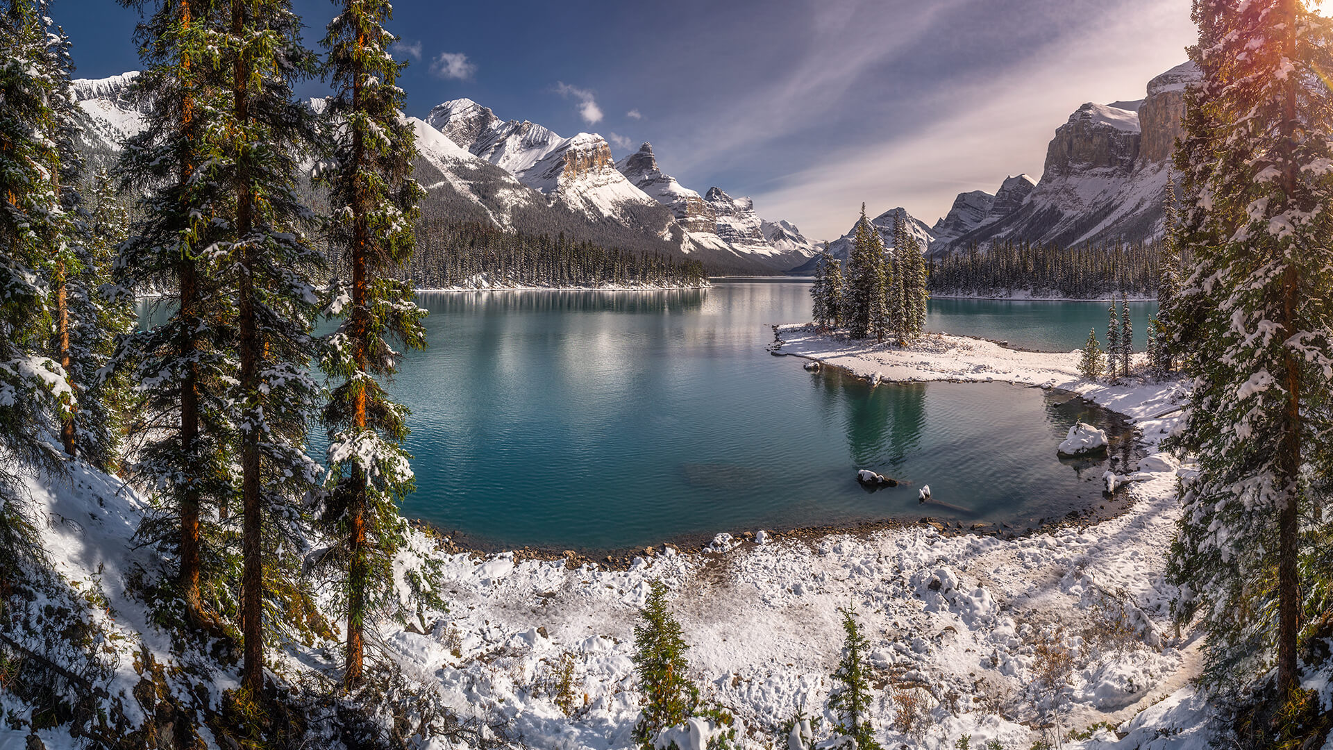 Glistening lakes and snowy peaks by Microsoft | Wallpapers | WallpaperHub