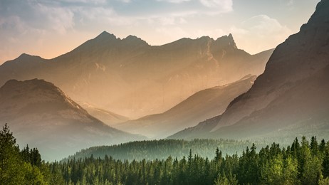 Majestic mountains and lush greenery by Microsoft | Wallpapers ...